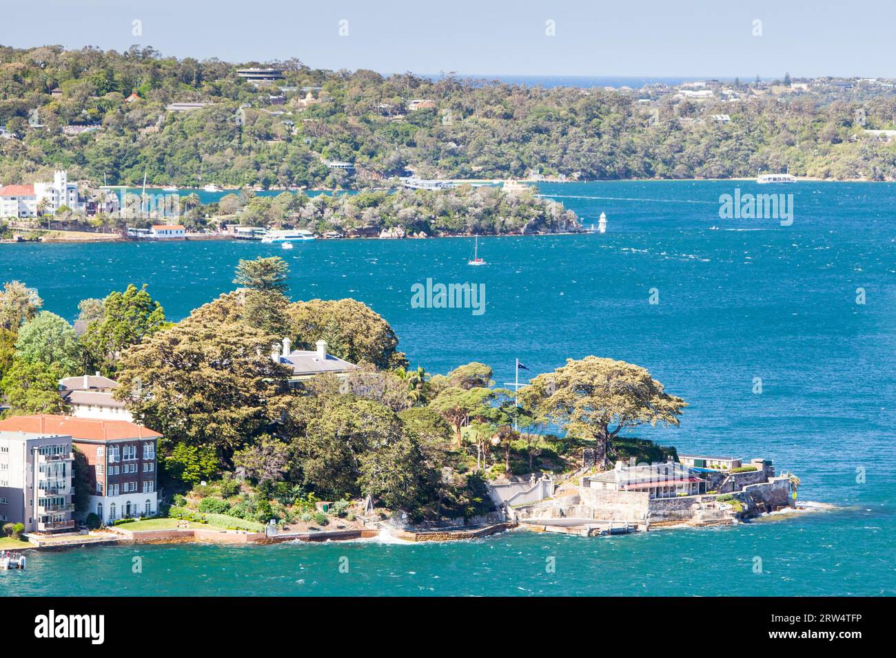 The view towards Government House in Kirribilli from the Sydney Harbour ...