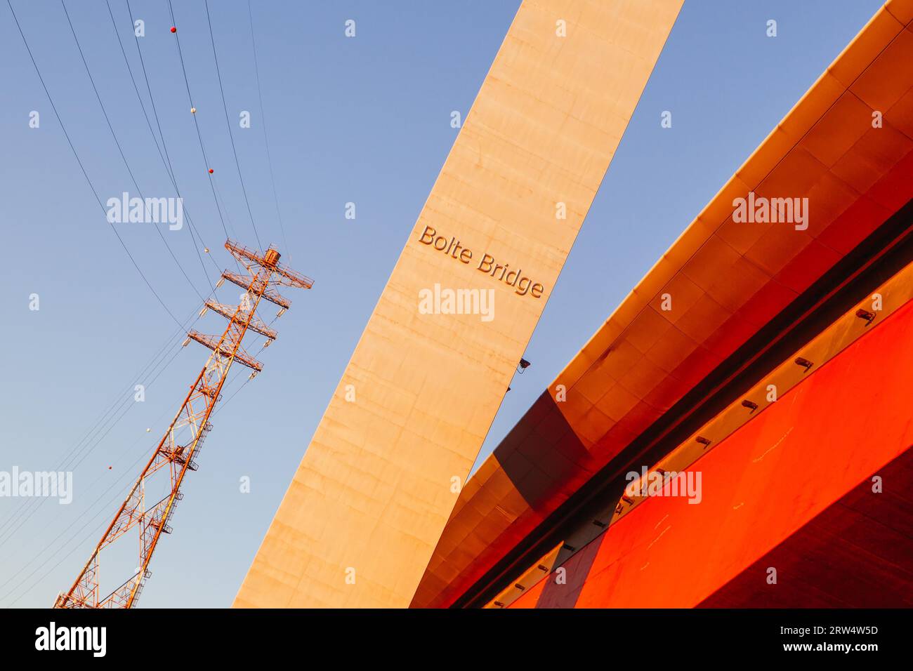 The Bolte Bridge crossing the Yarra River at sunset in Melbourne ...