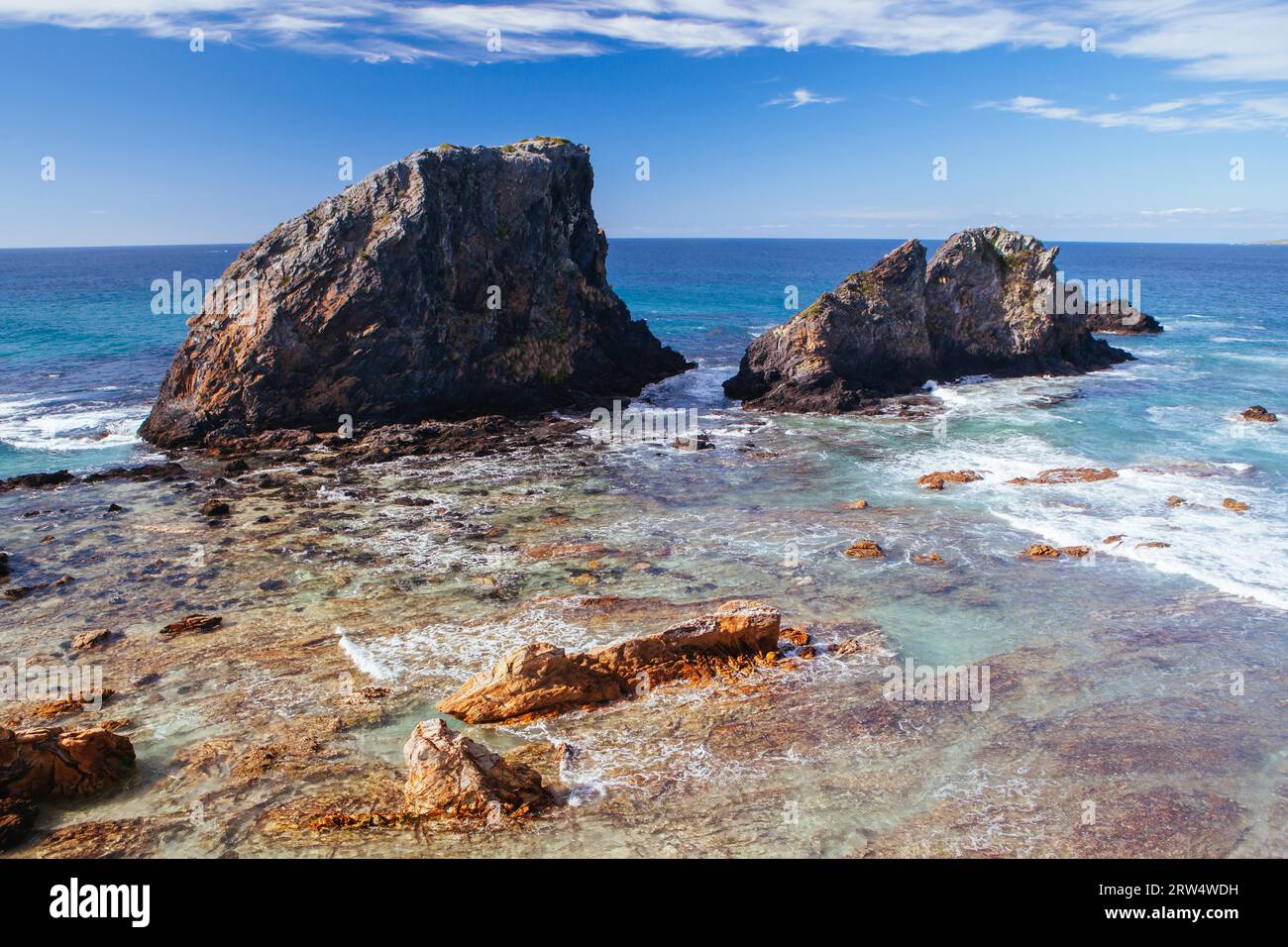 A beautiful afternoon on Glasshouse Rocks Beach near Narooma, NSW ...