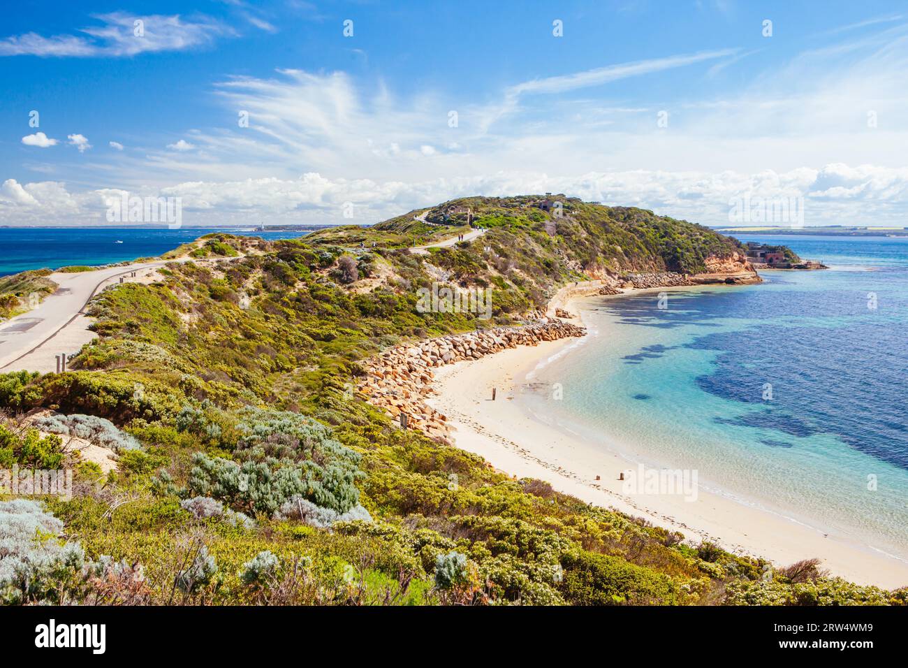 Point Nepean and Port Phillip Bay on a hot summer's day in Victoria ...