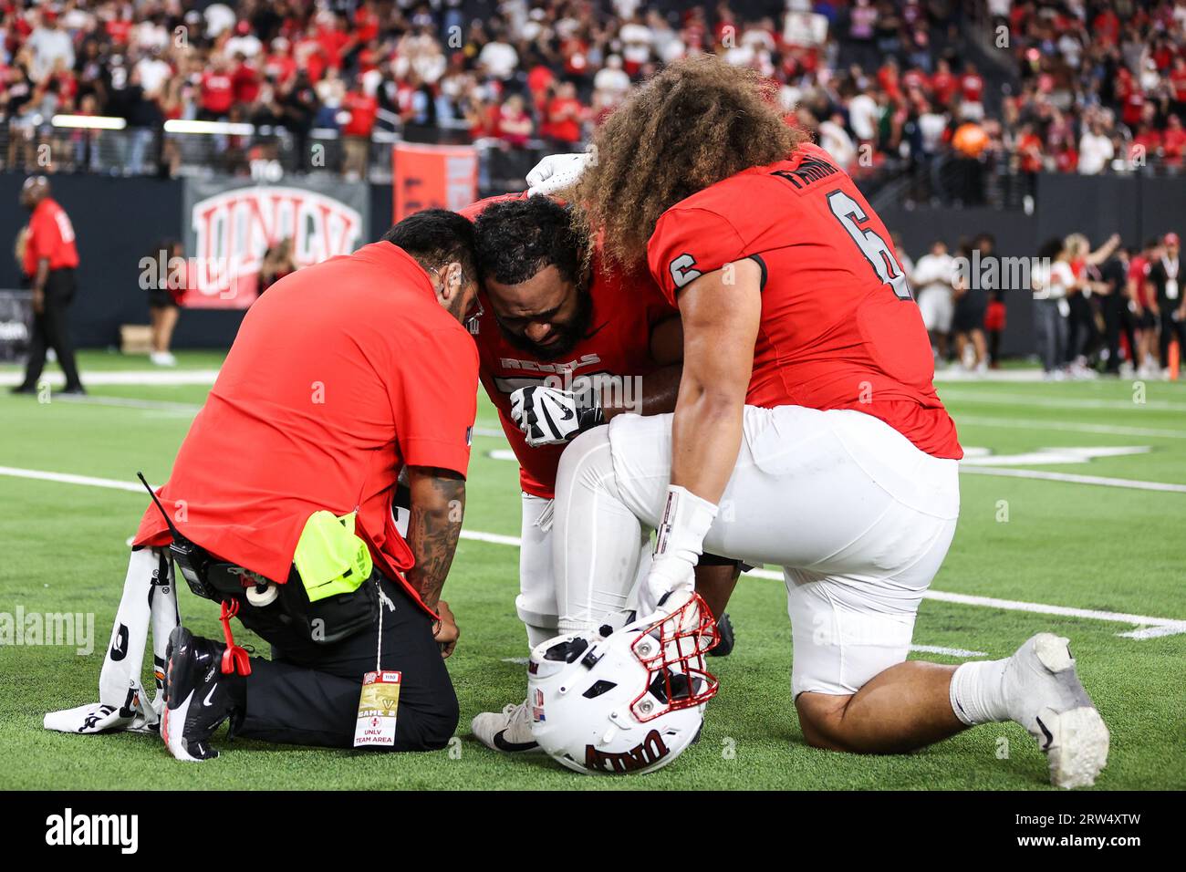 Las Vegas, NV, USA. 16th Sep, 2023. UNLV Rebels offensive lineman Alani ...
