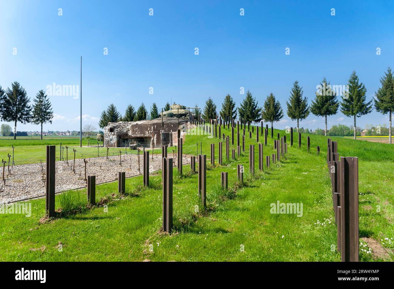 Reconstruction of the Esch casemate as part of the Maginot Line with ...