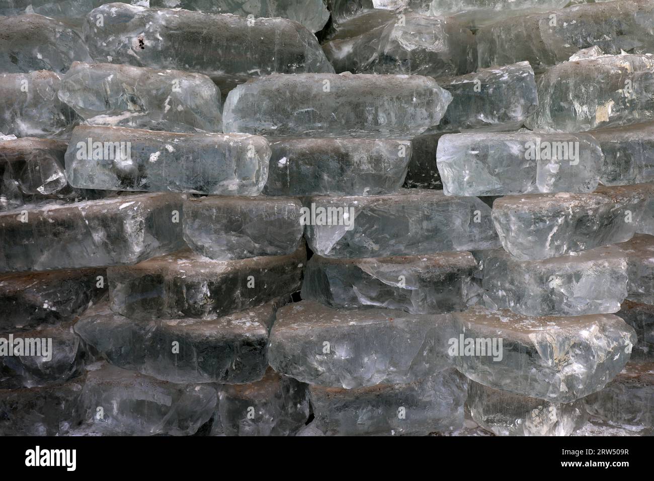 The ice is piled up in an ice cellar, North China Stock Photo - Alamy