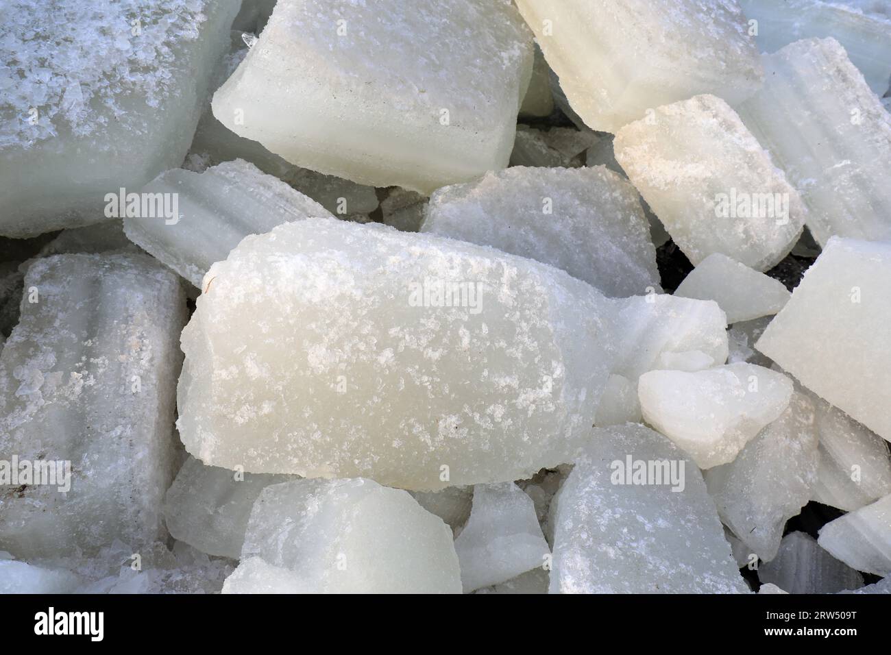 The ice is piled up in an ice cellar, North China Stock Photo - Alamy