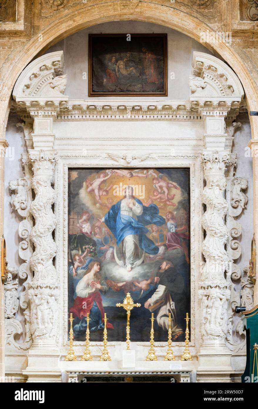 Side altar, Altar of the Immaculate Conception, painting by Giovanni ...