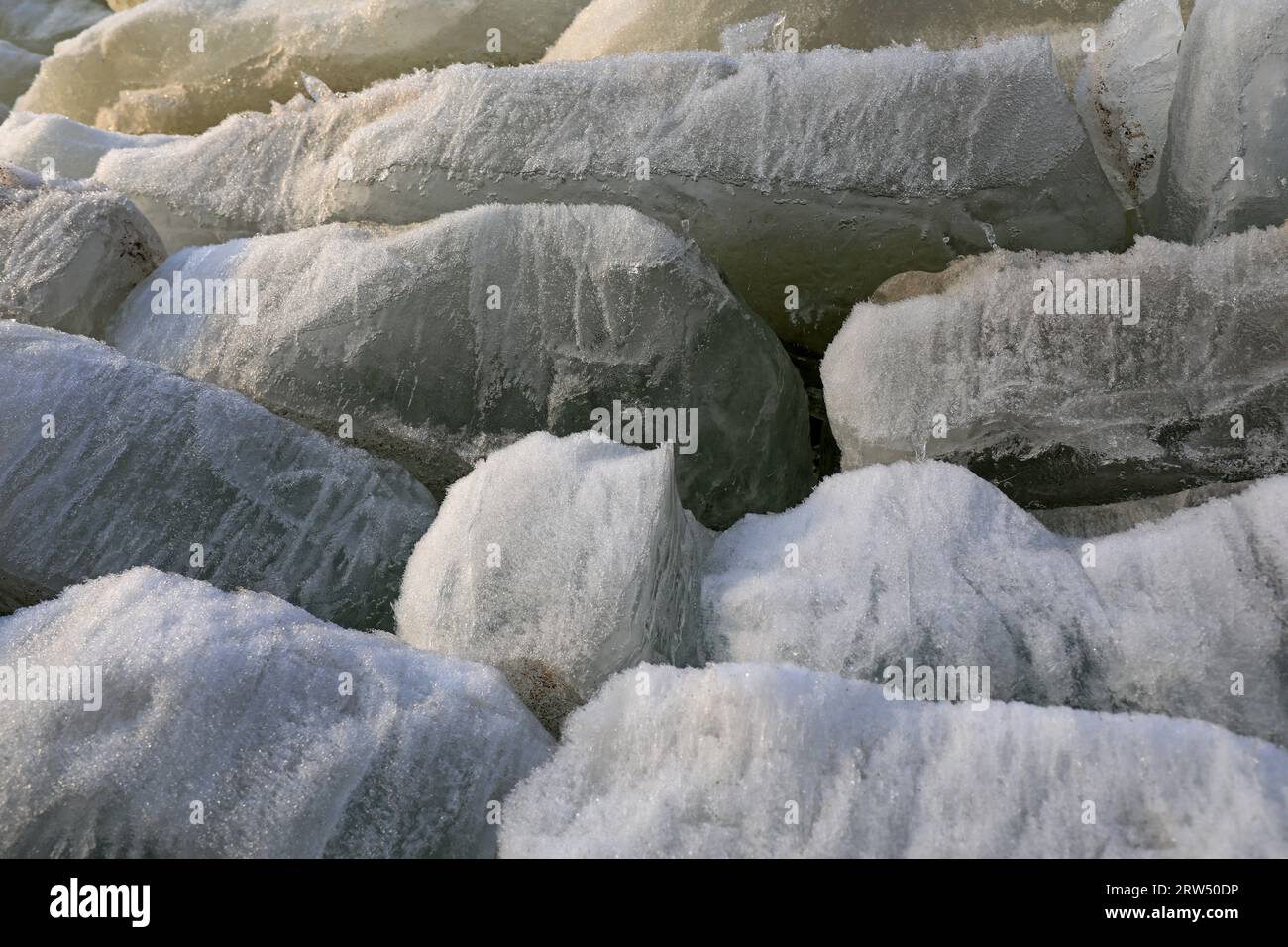 The ice is piled up in an ice cellar, North China Stock Photo - Alamy