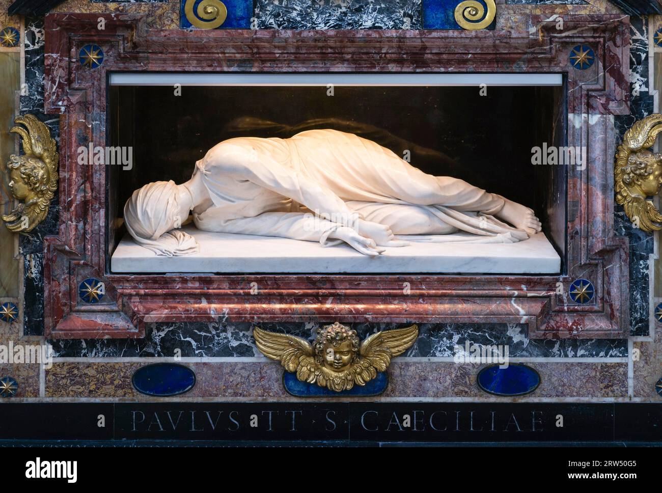 Sculpture of Saint Cecilia, Santa Cecilia, major work by the early ...