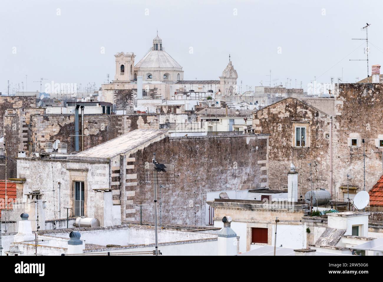 Roofs, view of roofscape, in the back the church Chiesa del Carmine ...