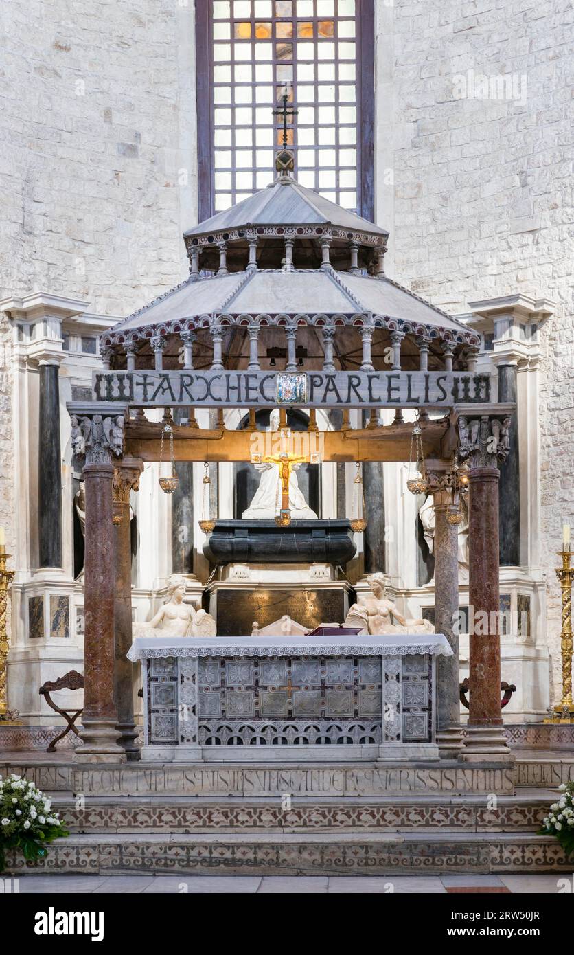 Ciborium and main altar, 2nd quarter 12th century, in the background ...