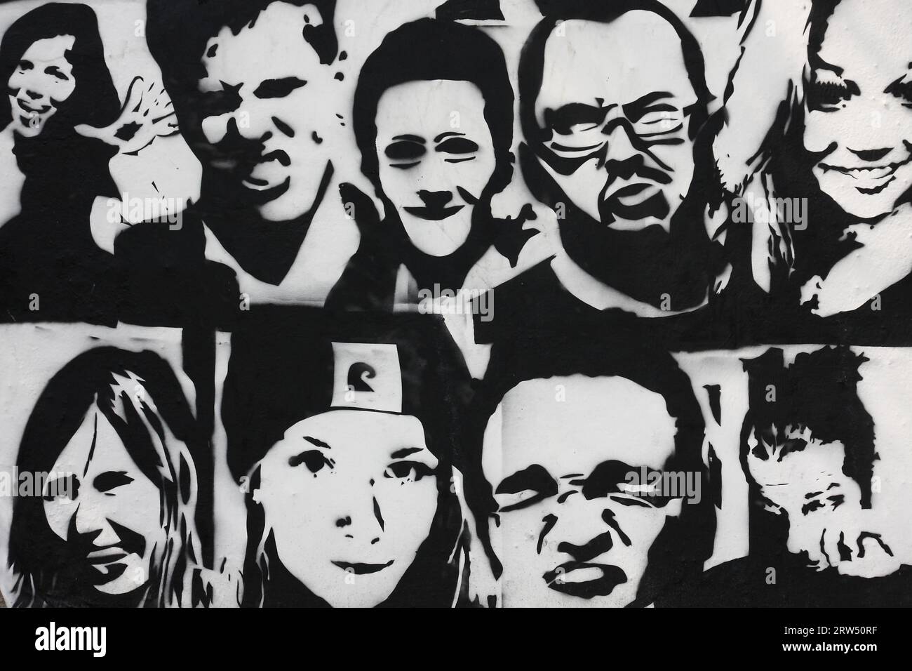 Stencils Of Peoples Faces