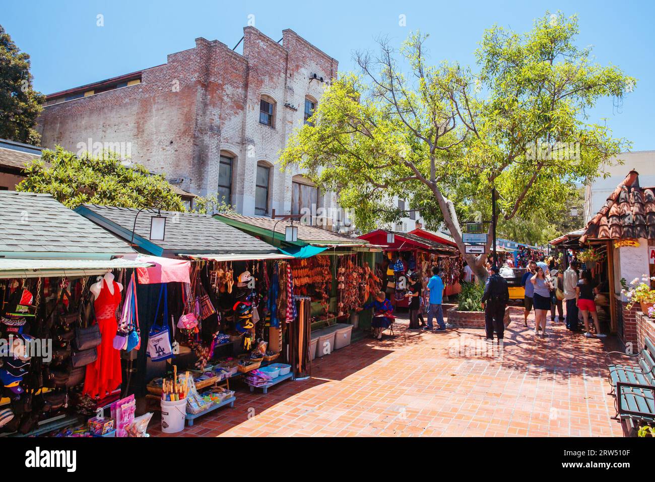 Los Angeles, USA, July 14th 2014: The famous historic Olvera St known ...