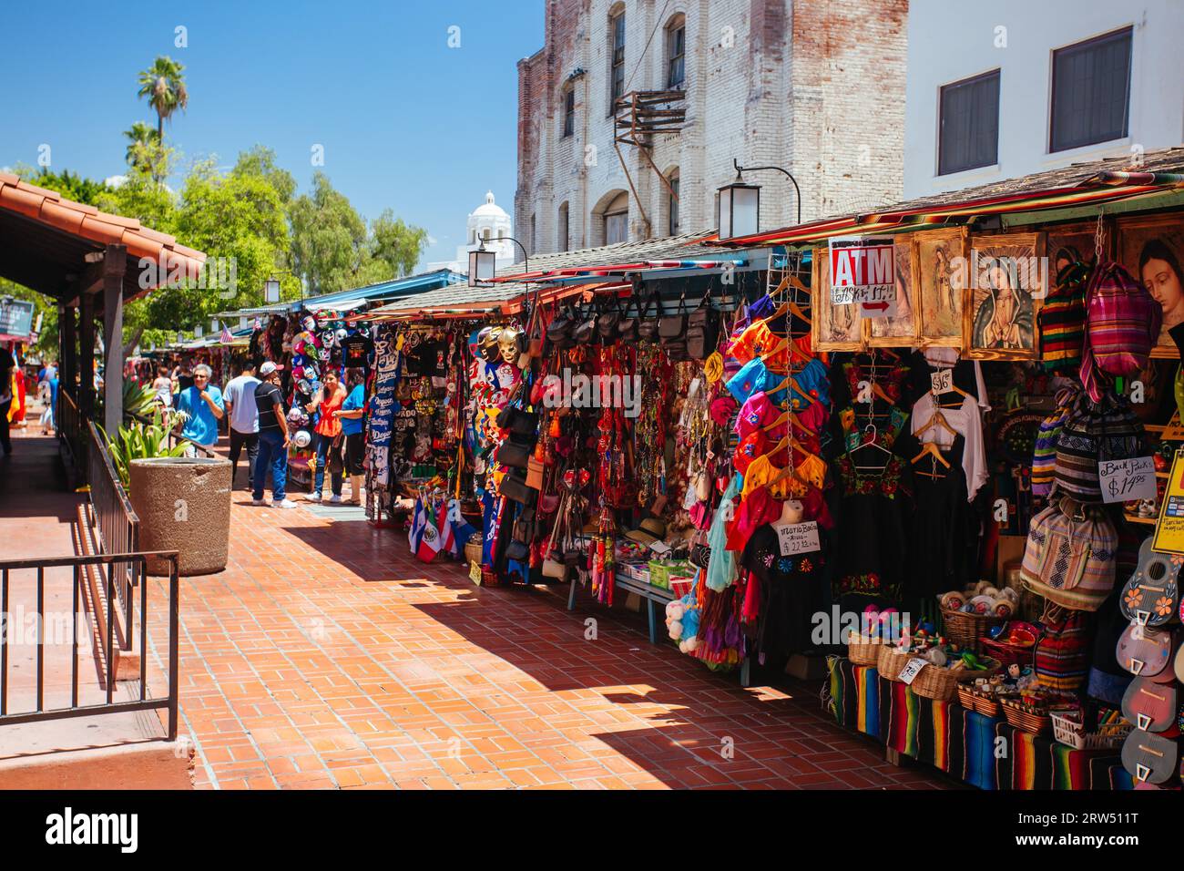 Los Angeles, USA, July 14th 2014: The famous historic Olvera St known ...