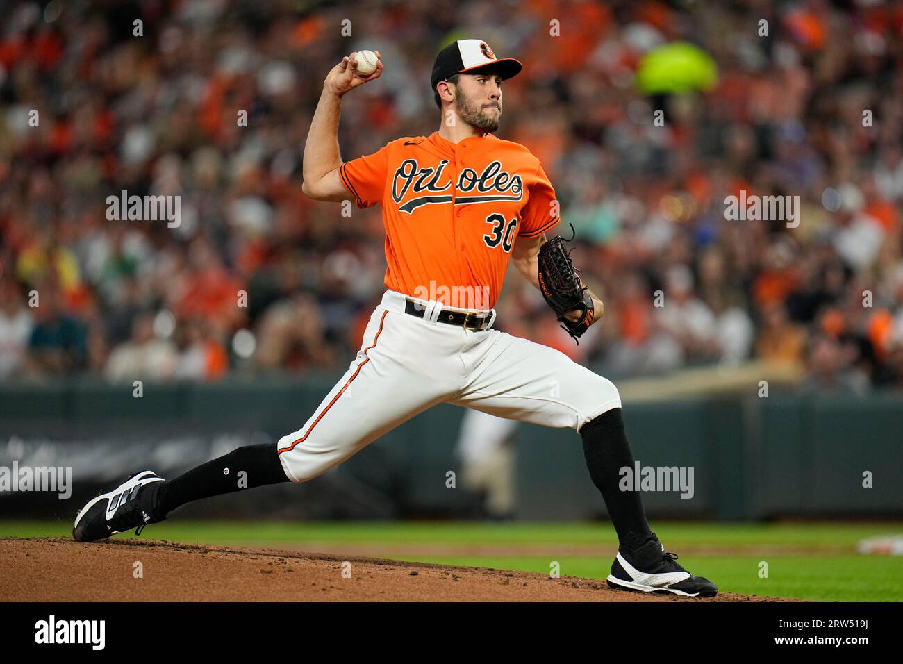 Baltimore Orioles starting pitcher Grayson Rodriguez throws in the ...