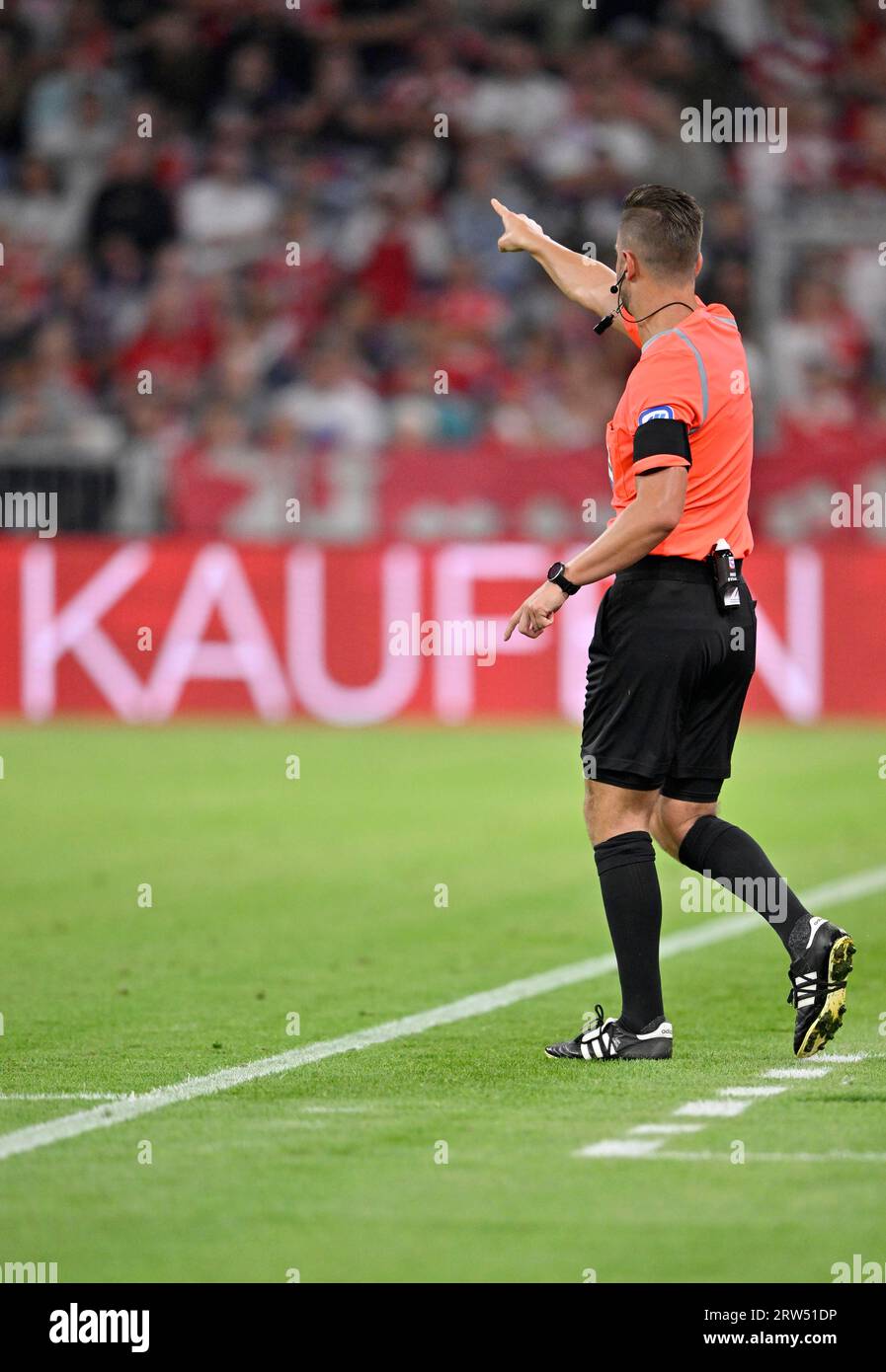 Referee Daniel Schlager decides on penalty kick, gesture gesture ...
