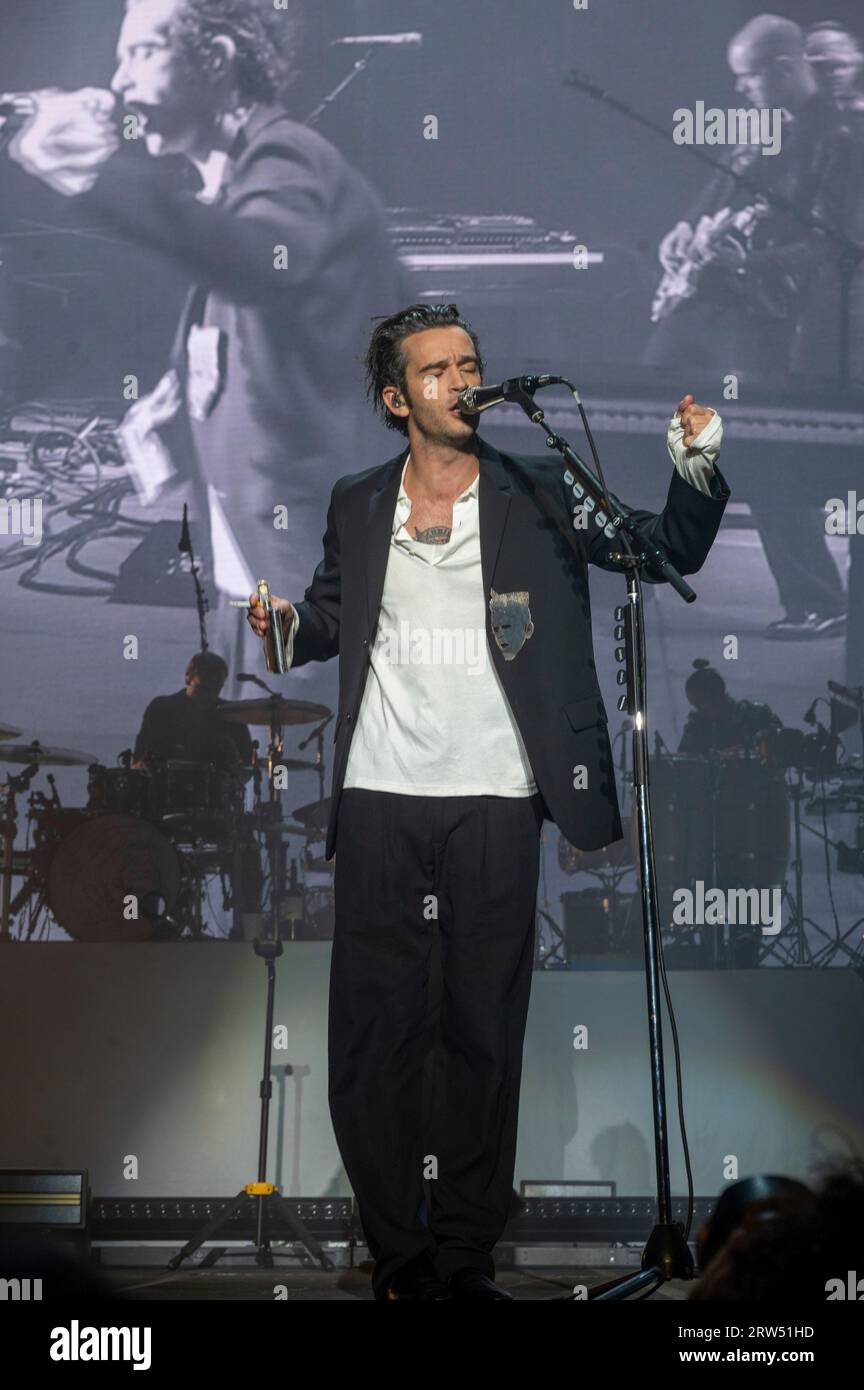 Matty Healy, of The 1975, performs at Music Midtown on Saturday, Sept ...