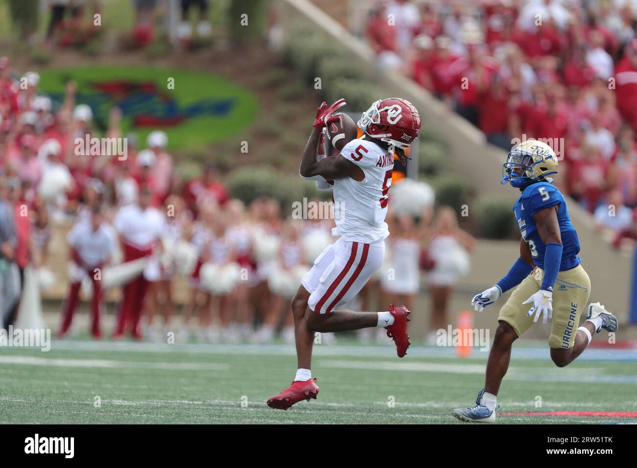 September 16, 2023:.Oklahoma Sooners wide receiver Andrel Anthony (5 ...