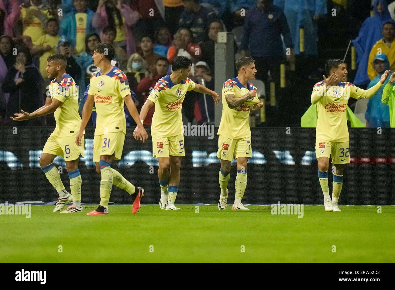 America's Brian Rodríguez, second from right, celebrates scoring his ...