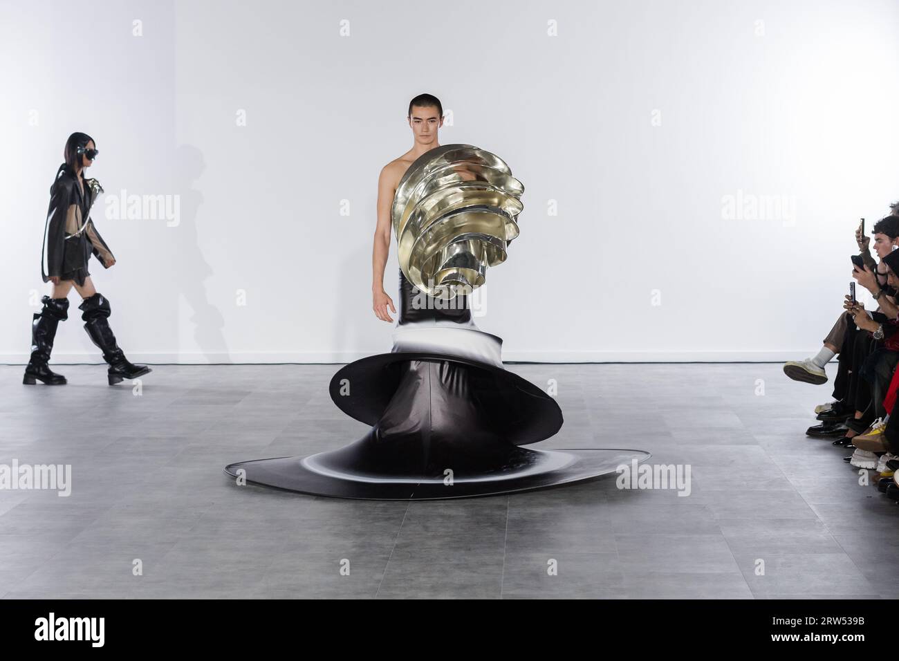 London, UK. 16th September, 2023. A model walks the runway during KWK ...