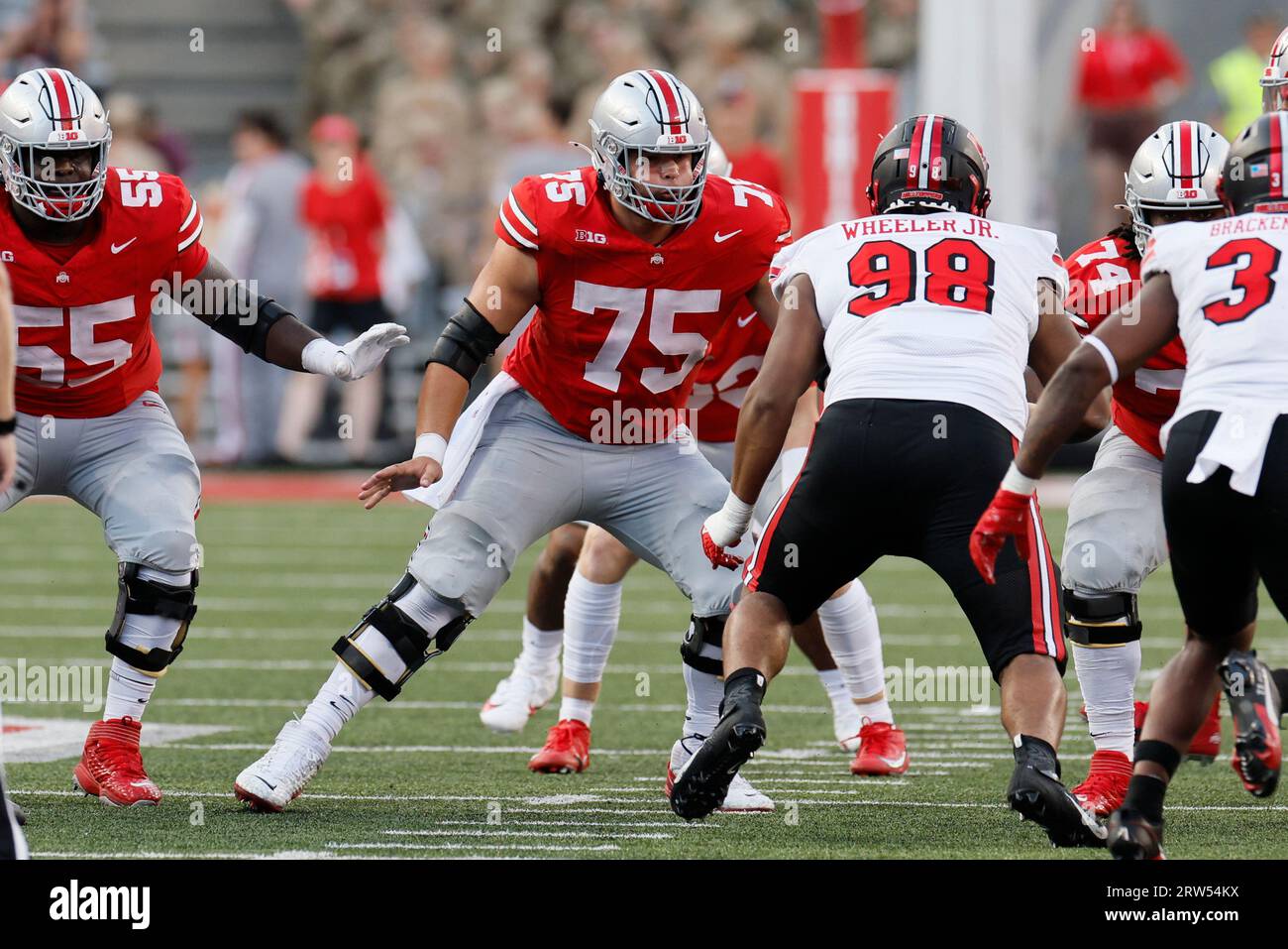 Ohio State offensive lineman Carson Hinzman plays against Western ...