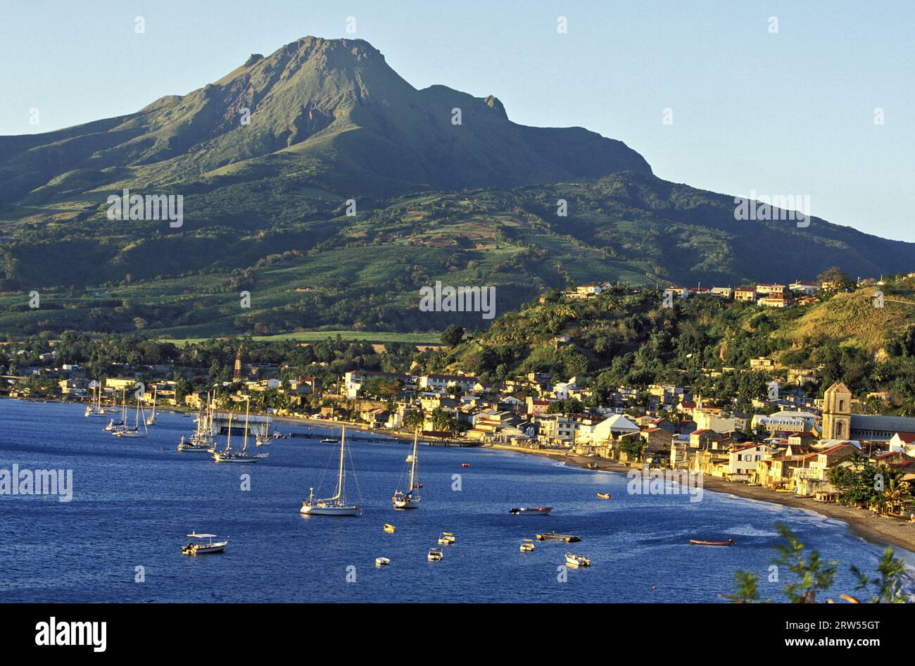 MARTINIQUE ISLAND (FRENCH WEST INDIES) SAINT PIERRE. MOUNT PELEE, WHOSE ...