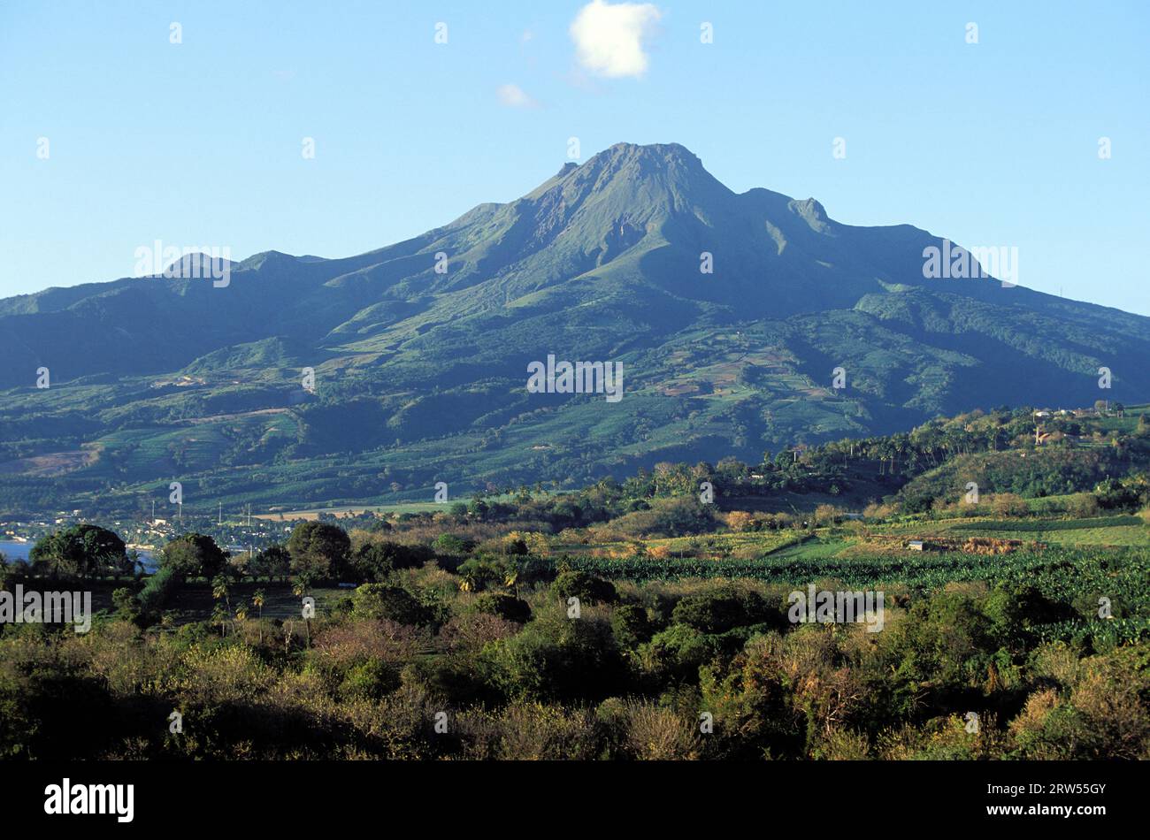 MARTINIQUE ISLAND (FRENCH WEST INDIES) SAINT PIERRE. MOUNT PELEE, WHOSE ...