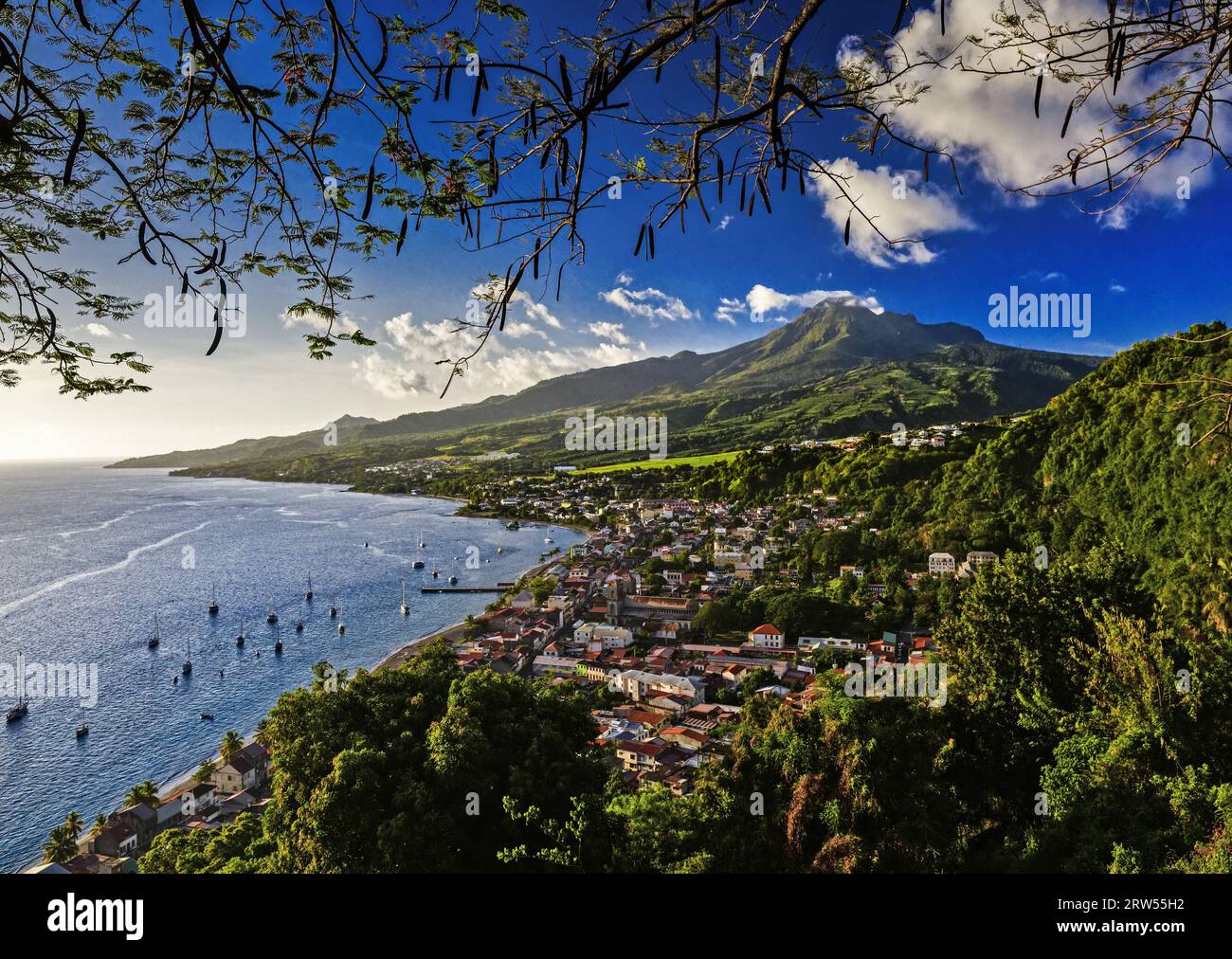 MARTINIQUE ISLAND (FRENCH WEST INDIES) SAINT PIERRE. MOUNT PELEE, WHOSE ...