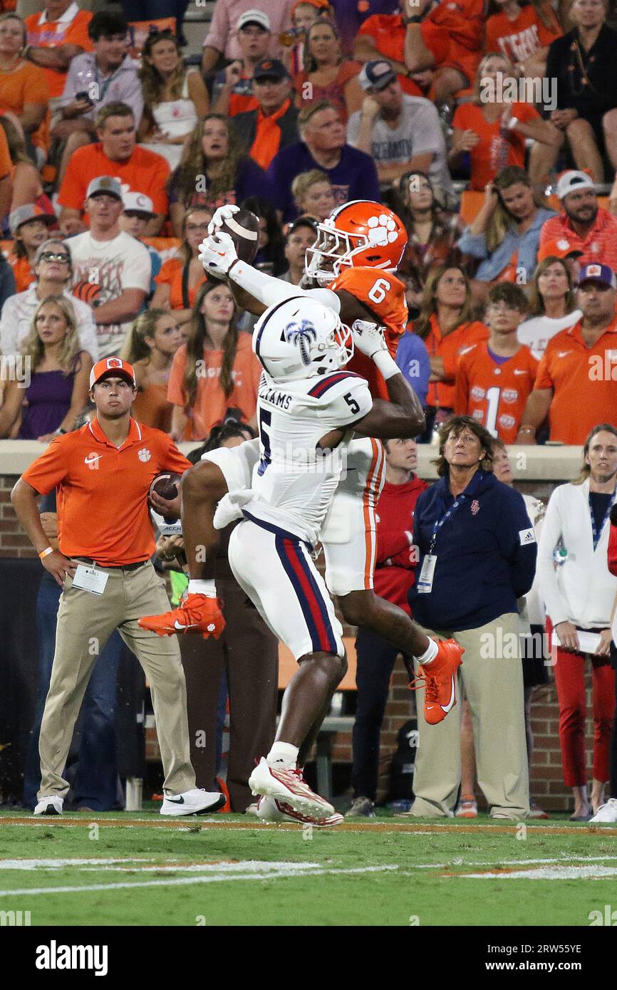 CLEMSON, SC - SEPTEMBER 16: Clemson Tigers wide receiver Tyler Brown (6 ...