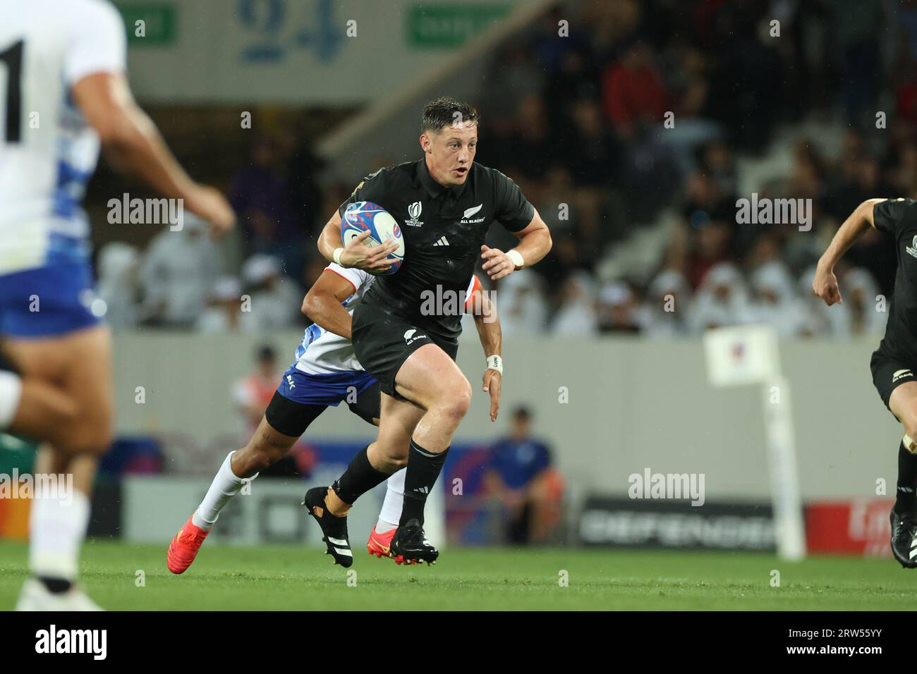 Cam Roigard (NZL) during the 2023 Rugby World Cup Pool A match between ...
