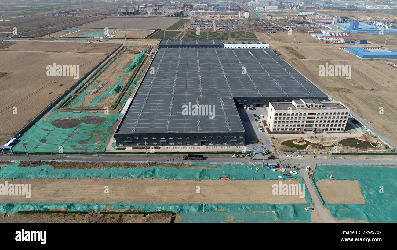 Factory building scene, aerial photos Stock Photo - Alamy