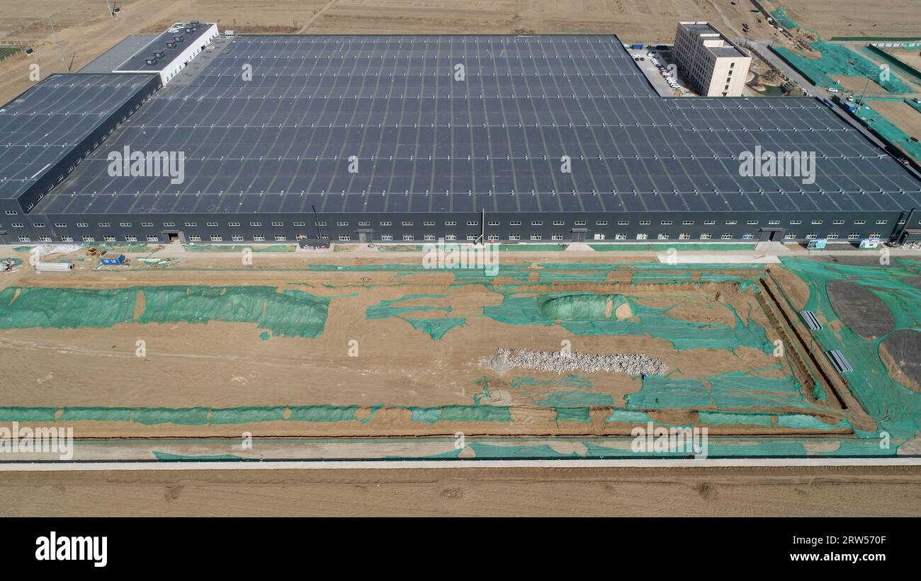 Factory building scene, aerial photos Stock Photo - Alamy