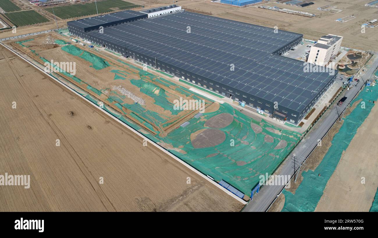 Factory building scene, aerial photos Stock Photo - Alamy