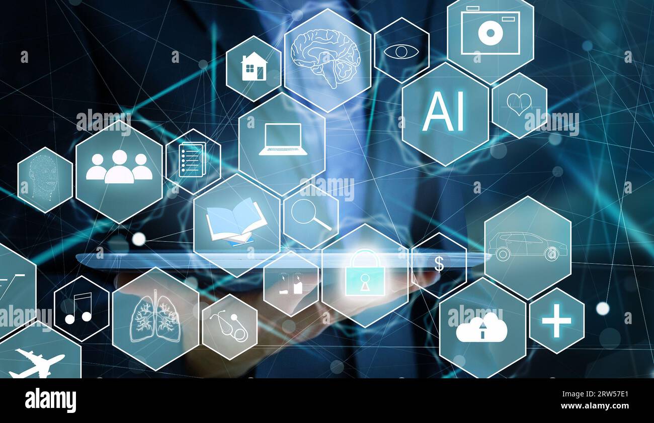 artificial intelligence and communication, ai technology Stock Photo ...