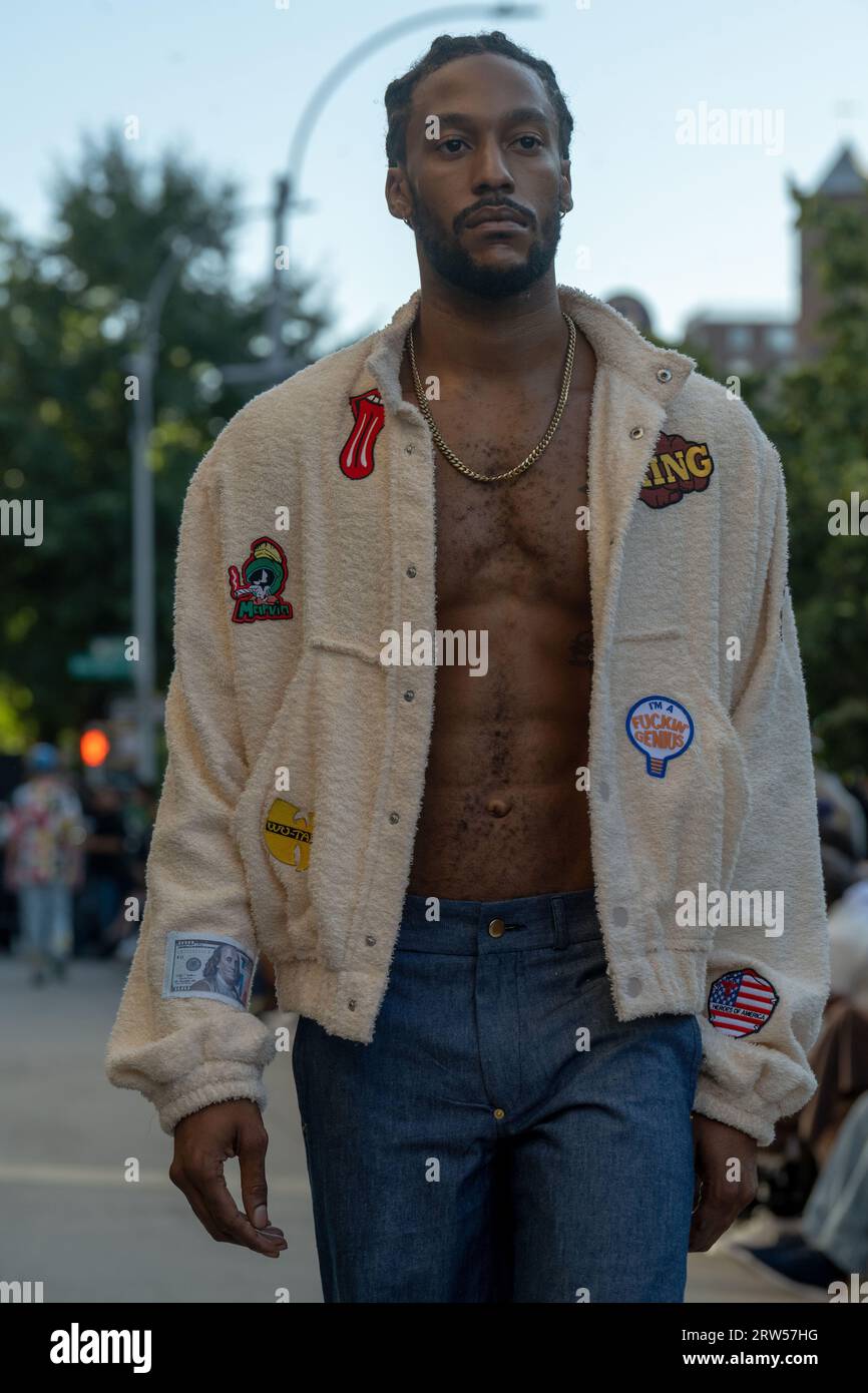 New York, United States. 16th Sep, 2023. A model walks the runway at ...
