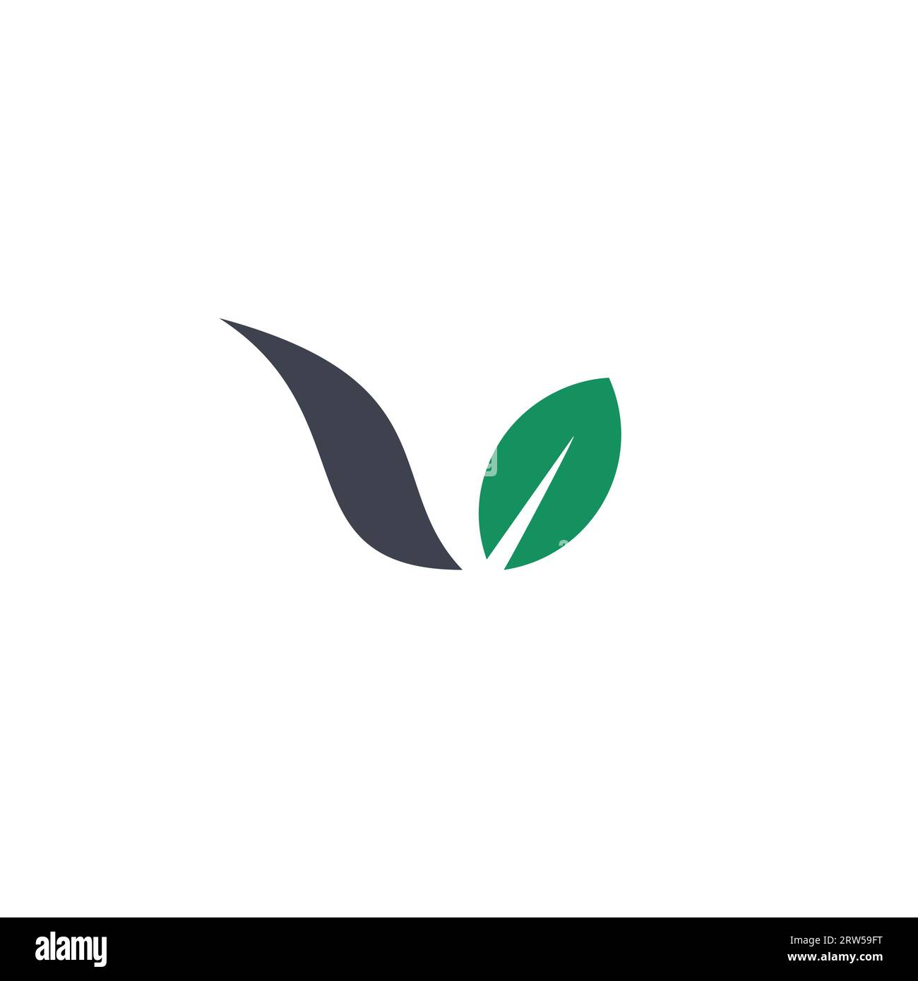 V Leaf Logo Design. Letter V Organic Logo Stock Vector Image & Art - Alamy
