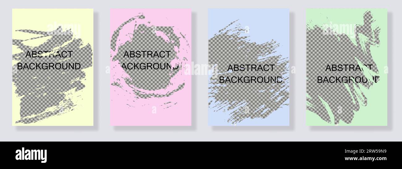 Set color frames overlay isolated. Different grunge brush strokes an ...