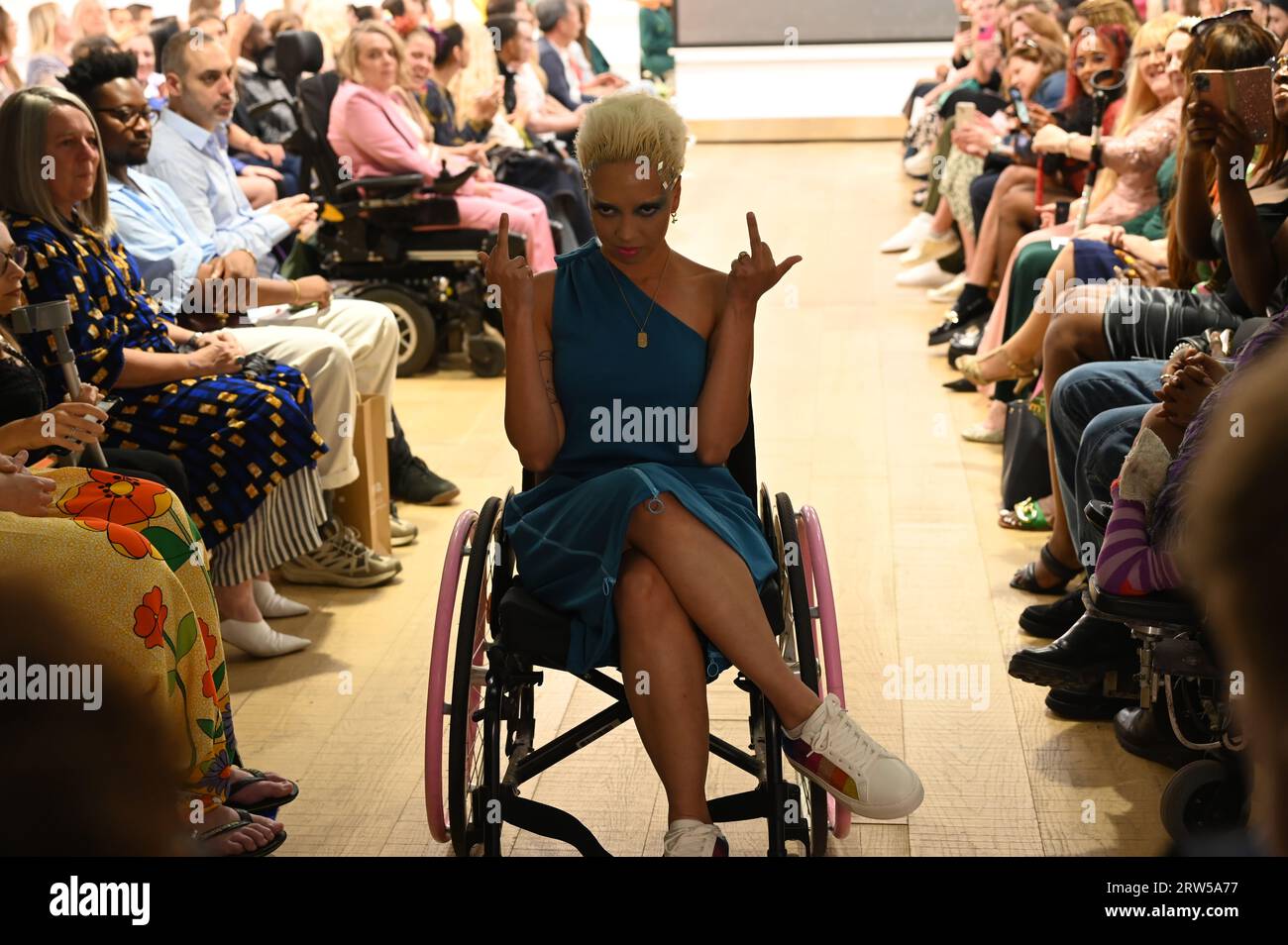 London, UK. 16th Sep, 2023. Victoria Jenkins showcases disability ...