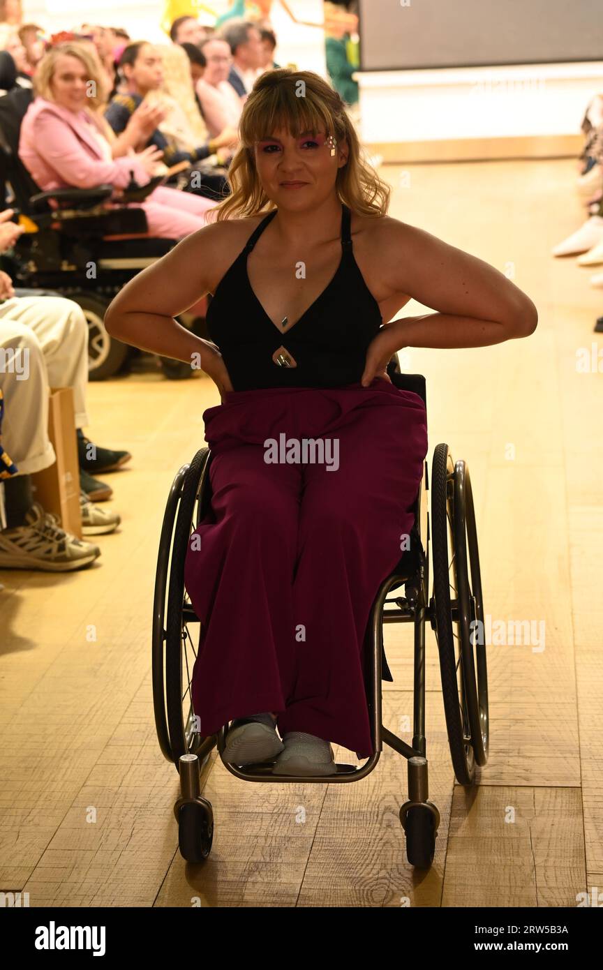London, UK. 16th Sep, 2023. Victoria Jenkins showcases disability ...