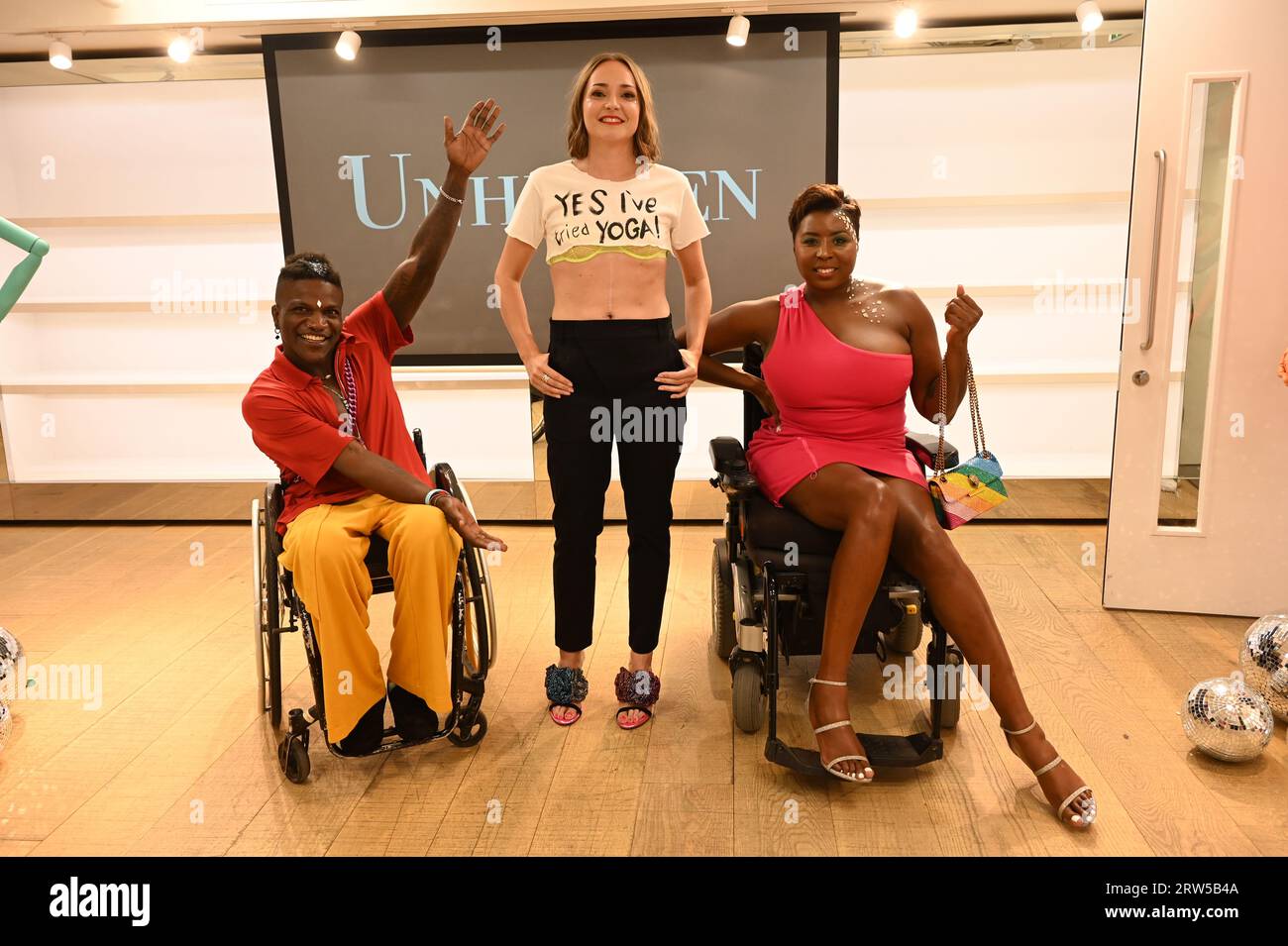London, UK. 16th Sep, 2023. Victoria Jenkins showcases disability ...