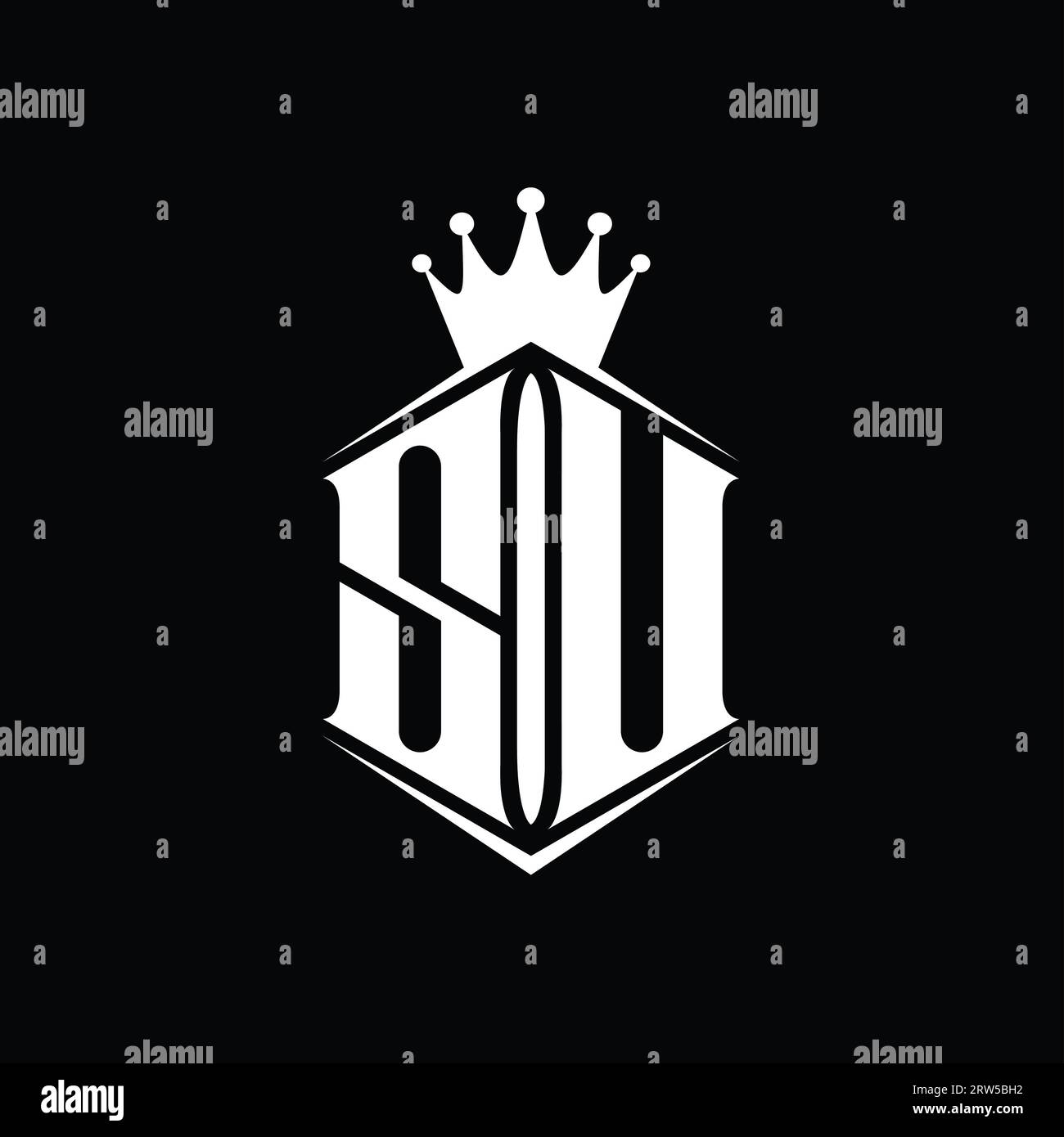 Letter su shield shape logo hi-res stock photography and images - Alamy