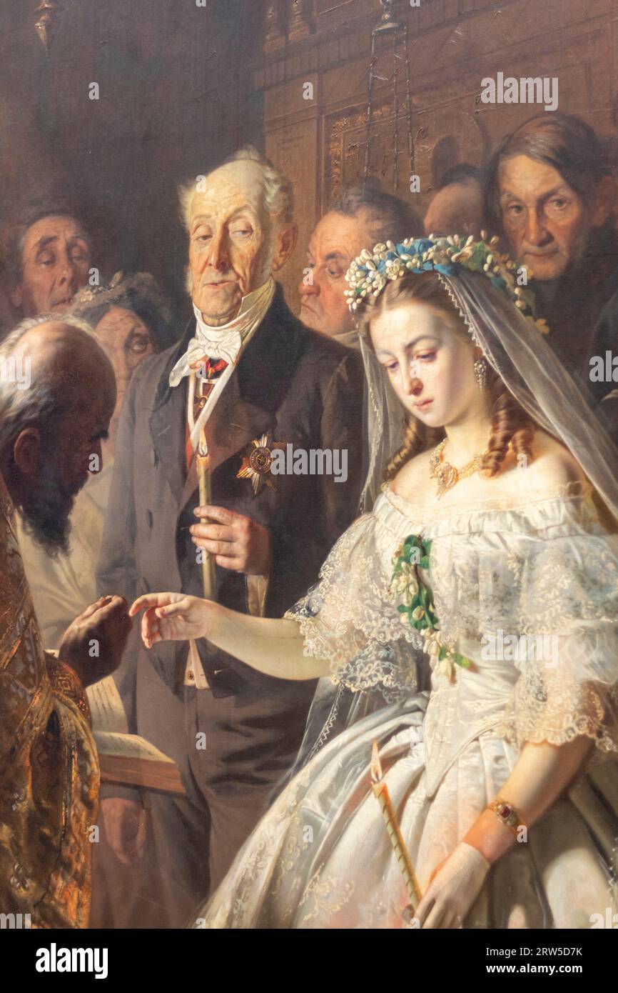 Moscow, Russia - 08.10.2023 - Famous painting by Vasilii Pukirev ...