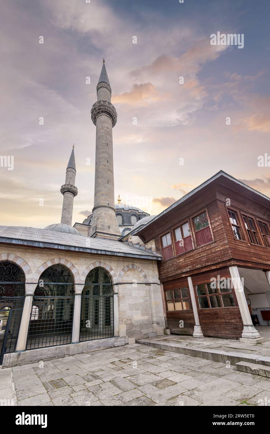 16th century Atik Valide Mosque after sunrise, located in Uskudar ...