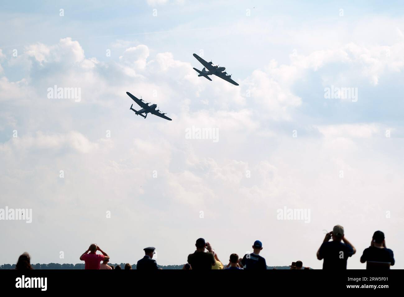 B-17G Flying Fortress 'Sally B' (right) and The RAF's Avro Lancaster ...