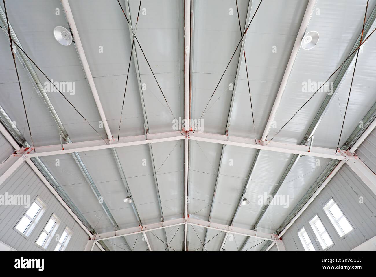 The steel beam frame structure of the plant is in a factory, North ...