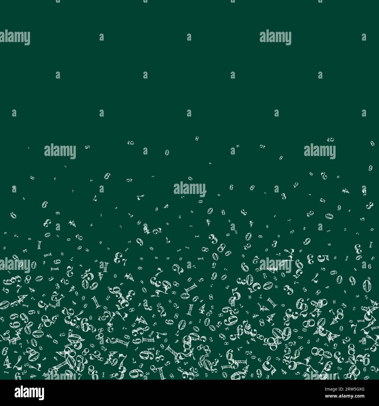 Flying digits and numbers. School math notebook cover. Back to school ...