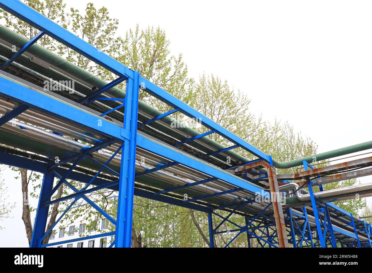 The industrial transmission pipeline is in a factory Stock Photo - Alamy