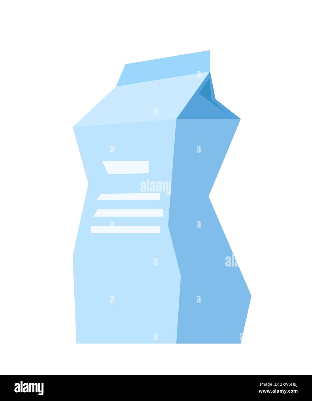 Paper package wrinkled. Tetrepack. Paper trash. Garbage recycle concept ...