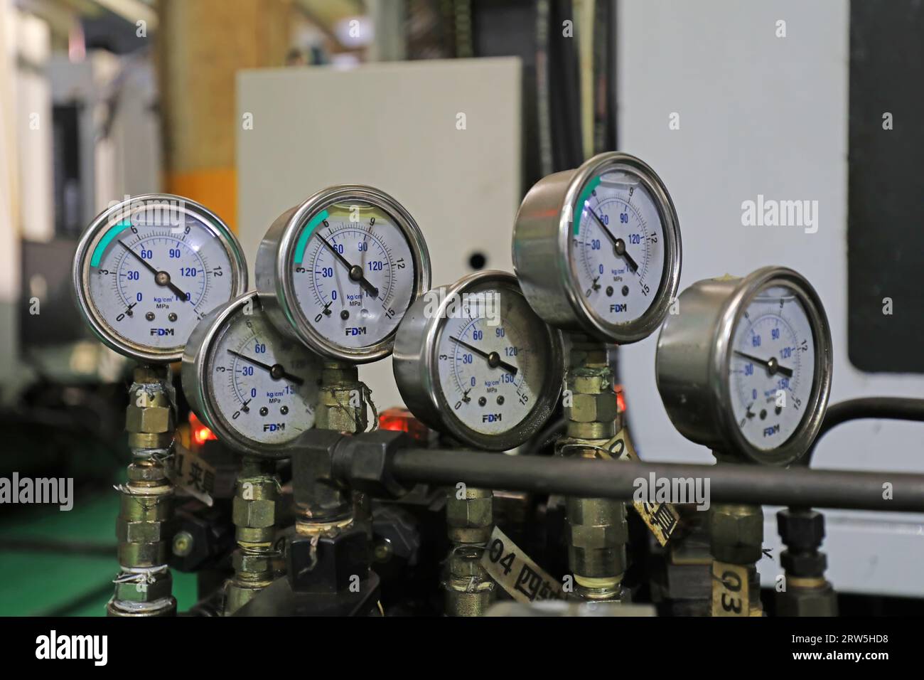 Pressure gauge in industrial production line Stock Photo - Alamy