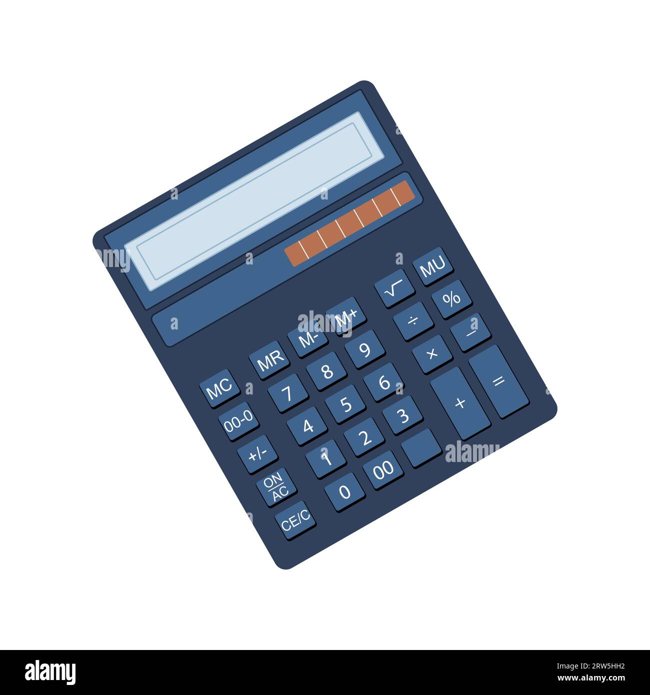 Calculator icon in flat style. Calculator isolated on a colored ...