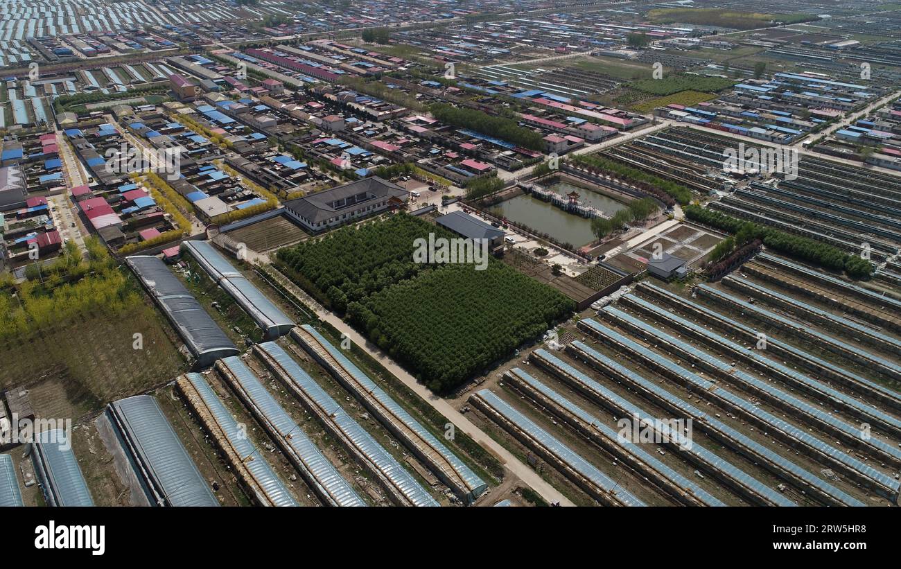 Aerial photos of rural scenery in North China Plain Stock Photo - Alamy