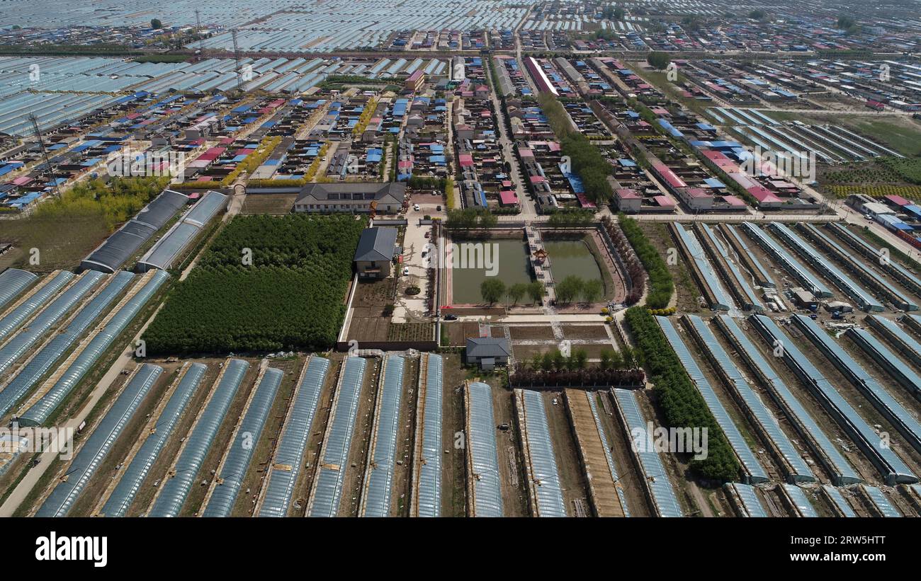 Aerial photos of rural scenery in North China Plain Stock Photo - Alamy